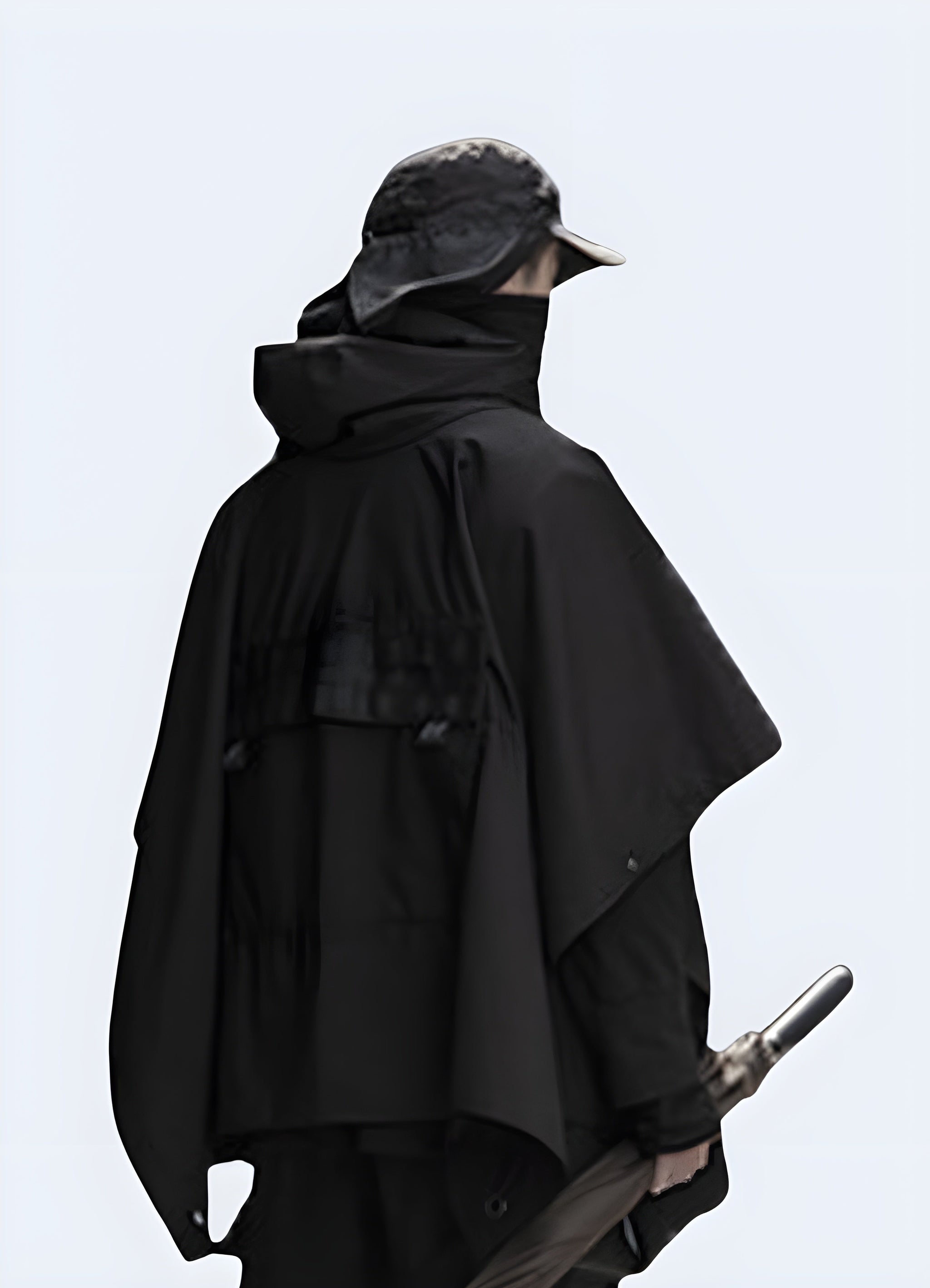Black Tactical Cloak – Techwear Canada